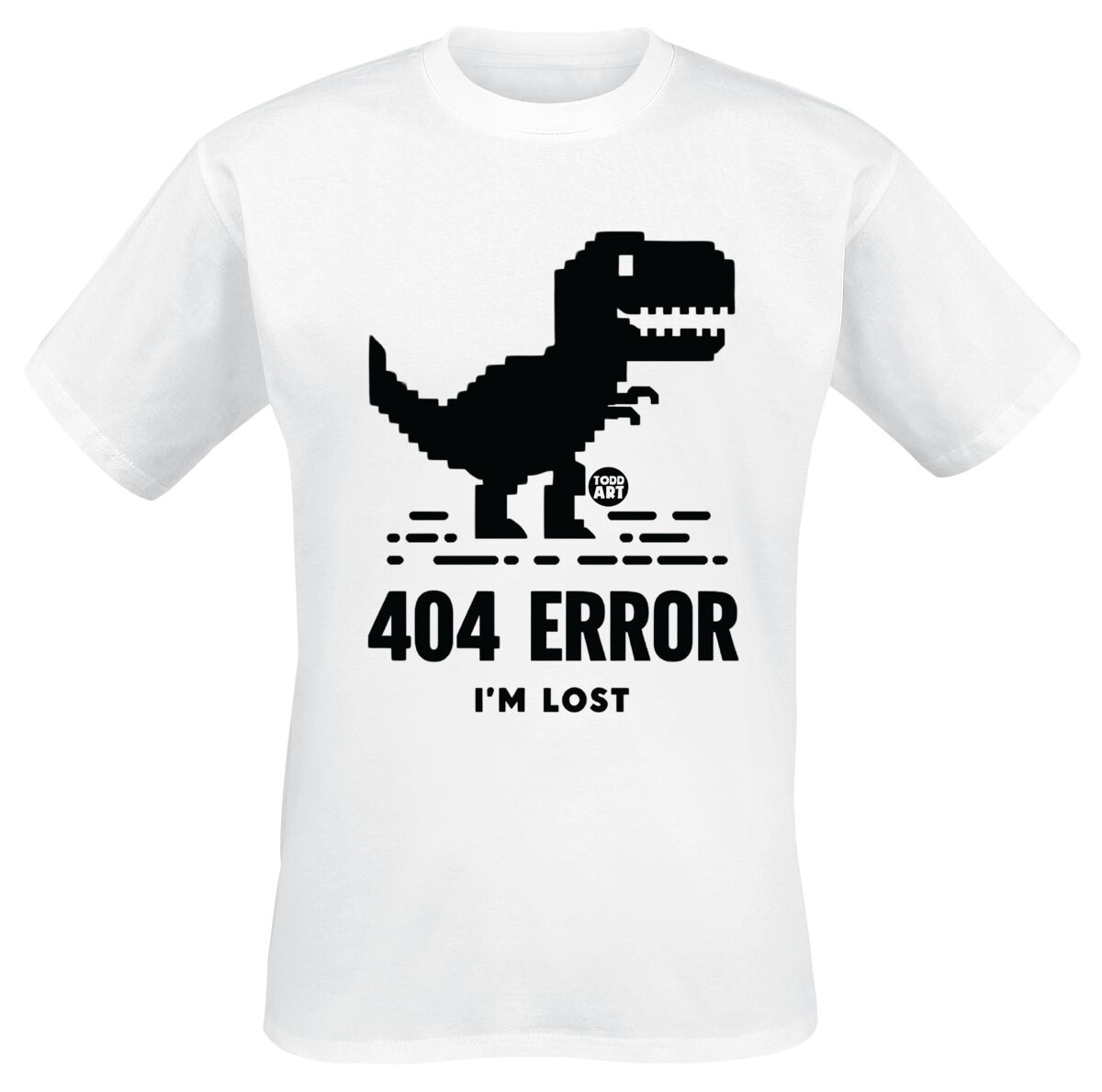 404 Error - Dinosaur | Todd Goldman T-Shirt | EMP
